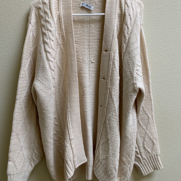 Sweaters | Vintage Cream Knit Cardigan | Poshmark